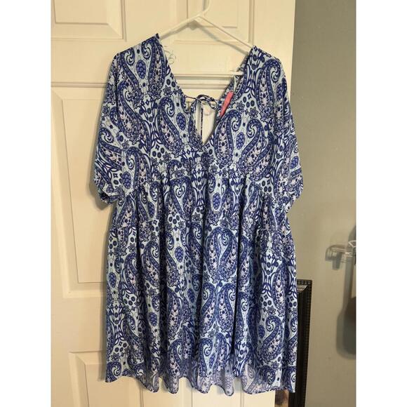 Simply Southern | Dresses | Simply Southern Blue Paisley Cover Up ...